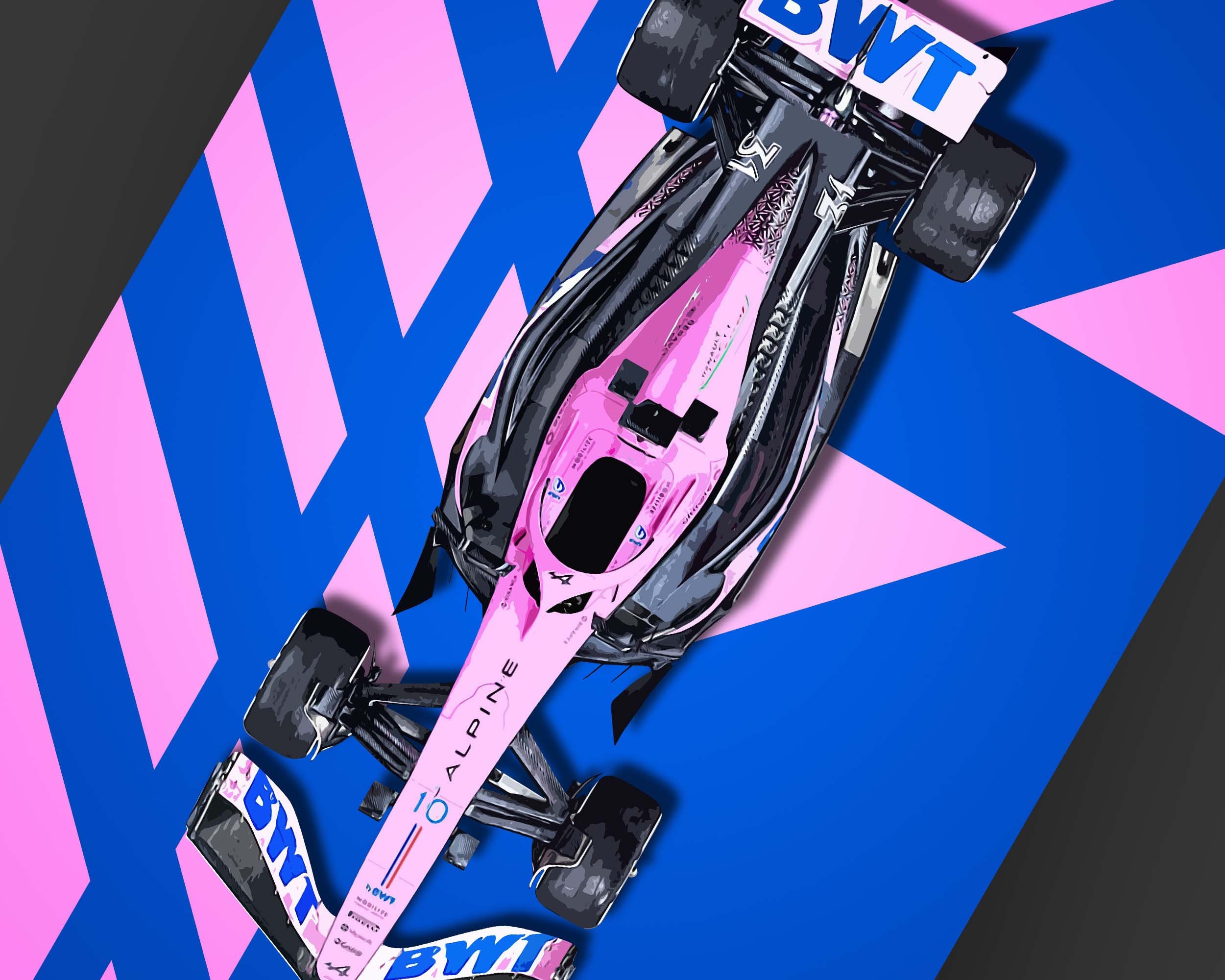 Printable Alpine F1 Car Wall Art, F1 Car Decor, Formula 1 Poster - Etsy