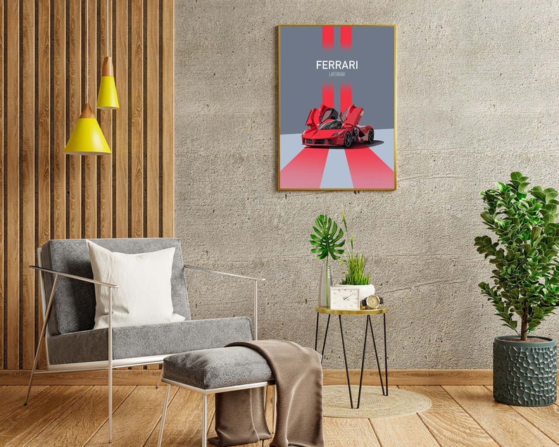 Ferrari Laferrari Hypercar Poster, Printable Ferrari Wall Art ...