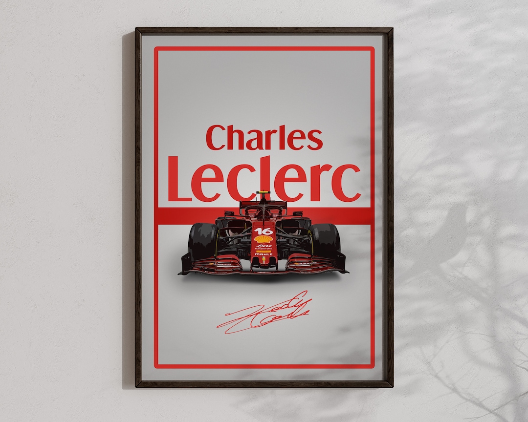 Charles Leclerc Poster Formula 1 Car Artwork Racing Decor F1 Prints for ...