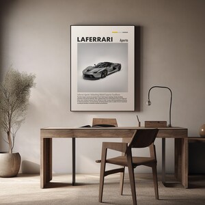 Ferrari Laferrari Poster Hyper Car Wall Art Cool Automotive Posters ...