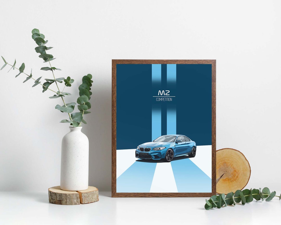 Printable BMW M2, Bmw M2 Print, Bmw Art, Sports Car Wall Art, Car Posters, Digital Car Art ...