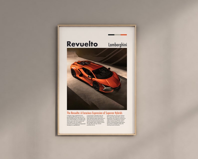 Printable Lamborghini Revuelto Poster Cool Super Car Wall Art Fast ...