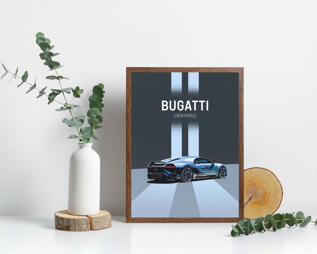 Bugatti Chiron Profilee Poster, Printable Bugatti Wall Art, Hyper Car ...