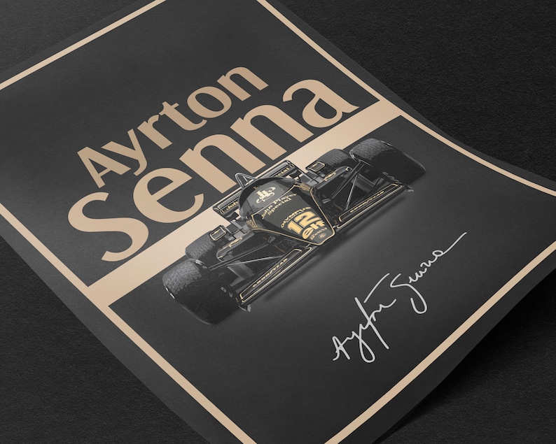 3 in 1 Bundle, Ayrton Senna Poster, Printable Formula 1 Senna Wall Art ...