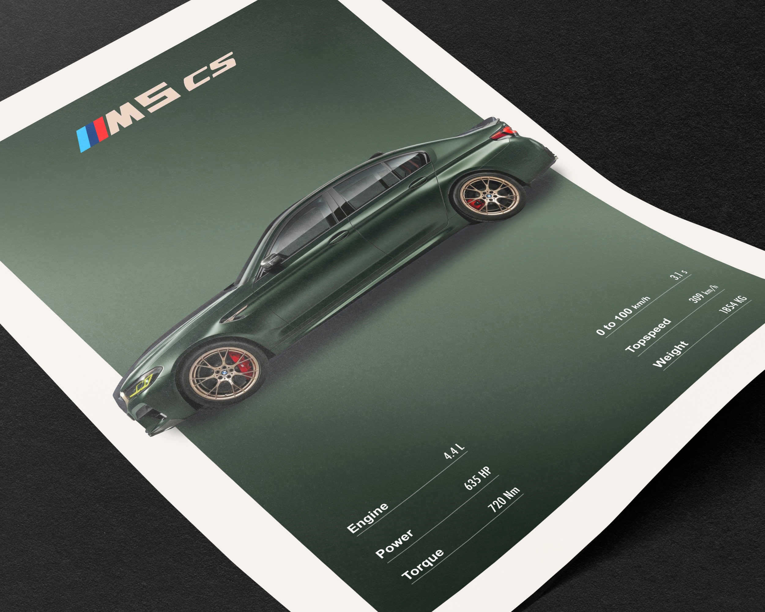 BMW M5 CS Poster Stationwagon Posters Downloadable Bimmer Print ...
