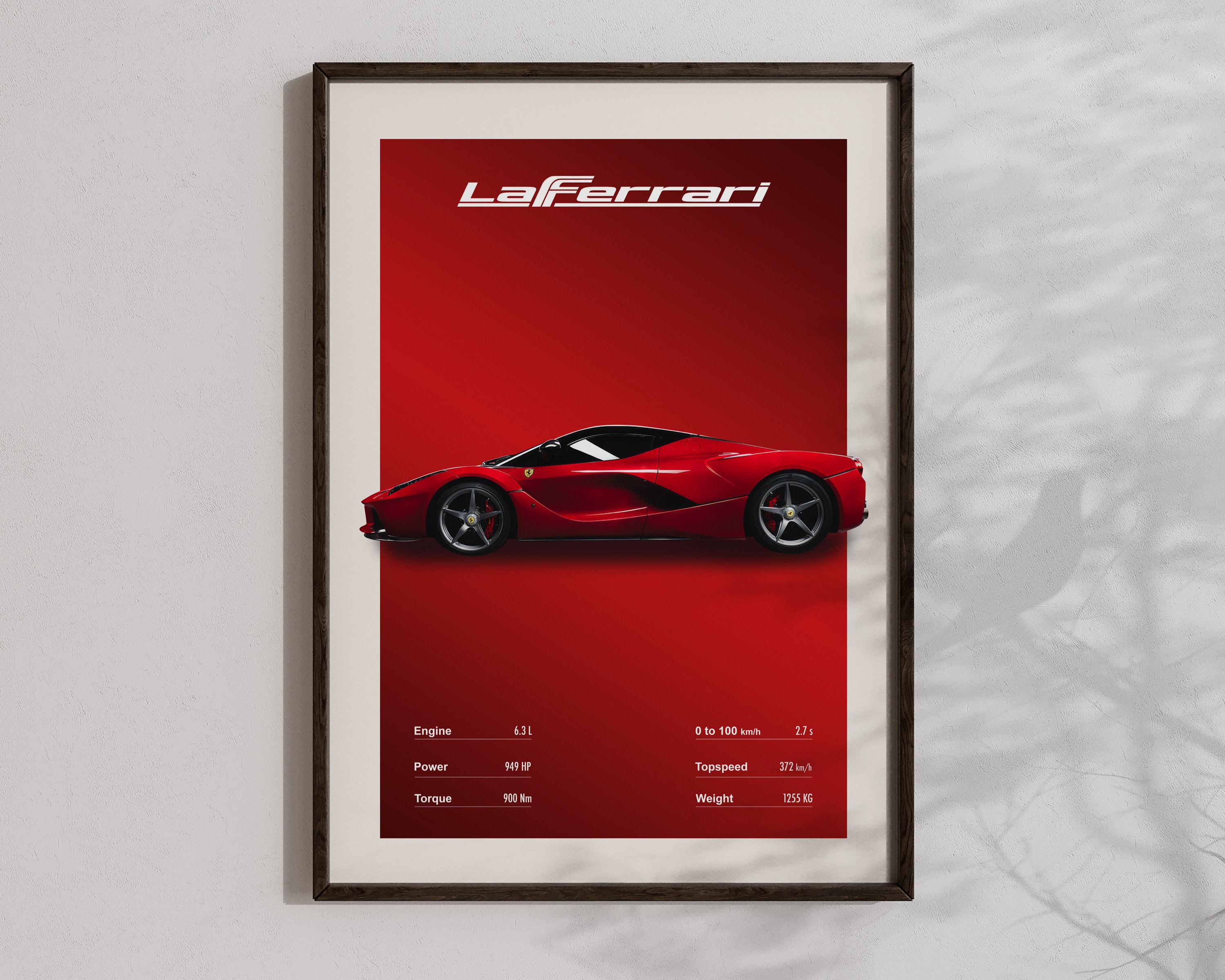 Ferrari Laferrari Poster Automotive Bedroom Decor Downloadable Ferrari ...