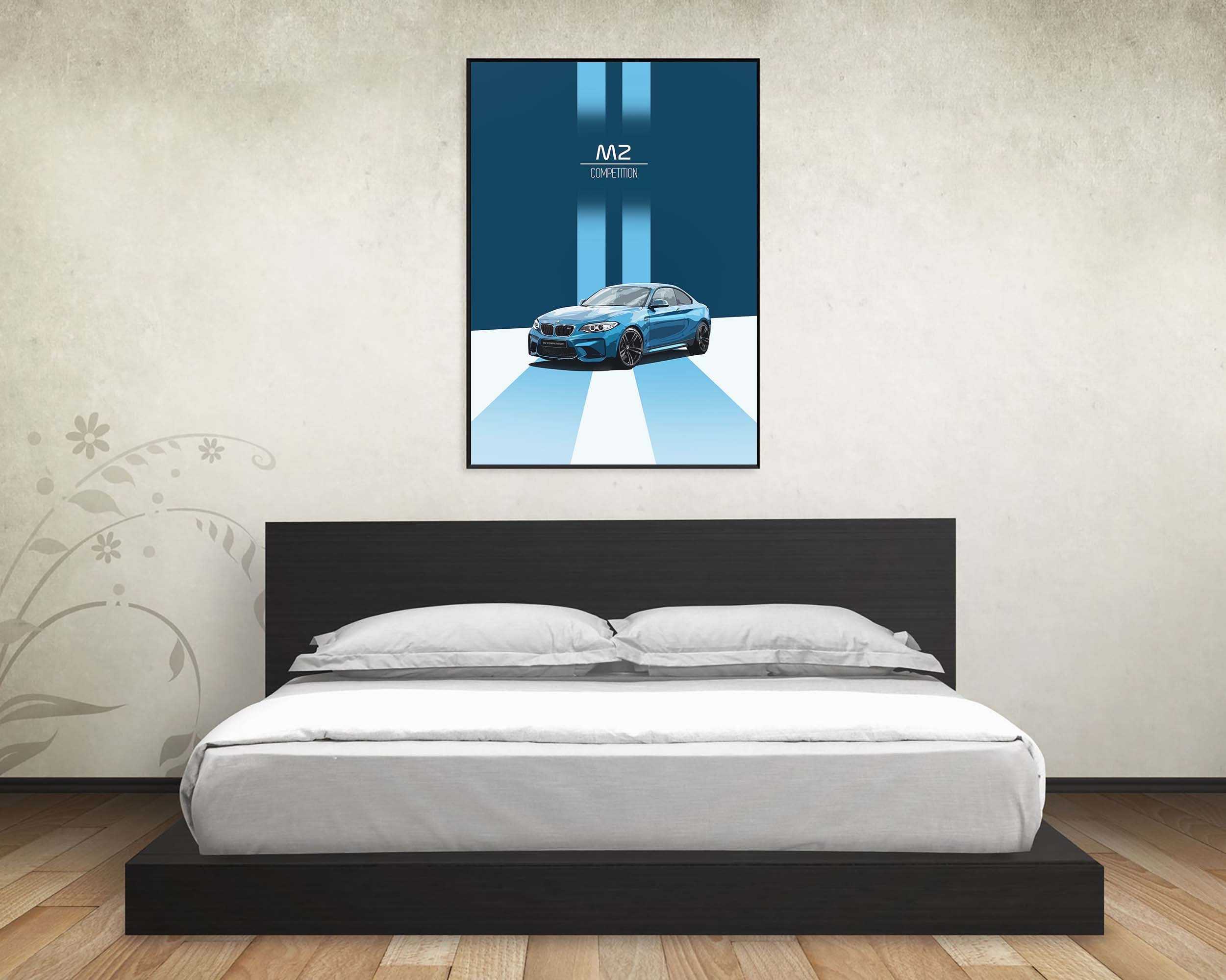 Printable BMW M2, Bmw M2 Print, Bmw Art, Sports Car Wall Art, Car Posters, Digital Car Art ...