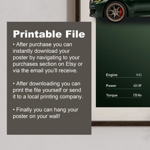 BMW M5 CS Poster Stationwagon Posters Downloadable Bimmer Print ...