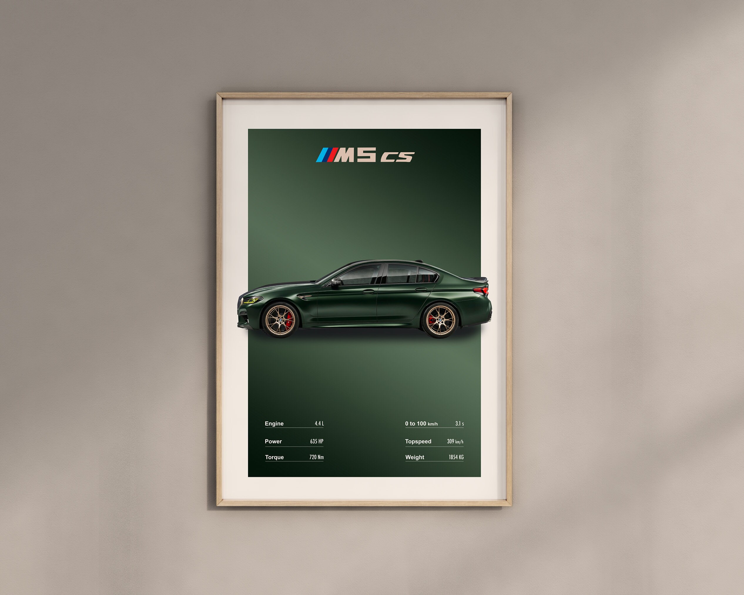BMW M5 CS Poster Stationwagon Posters Downloadable Bimmer Print ...