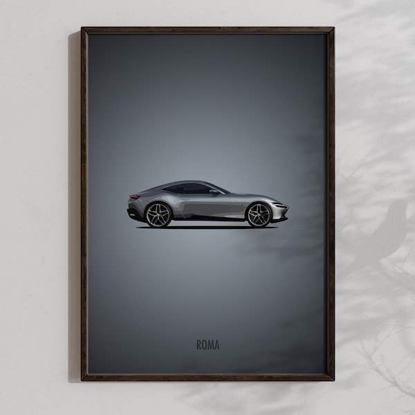 Ferrari Roma Poster - Etsy