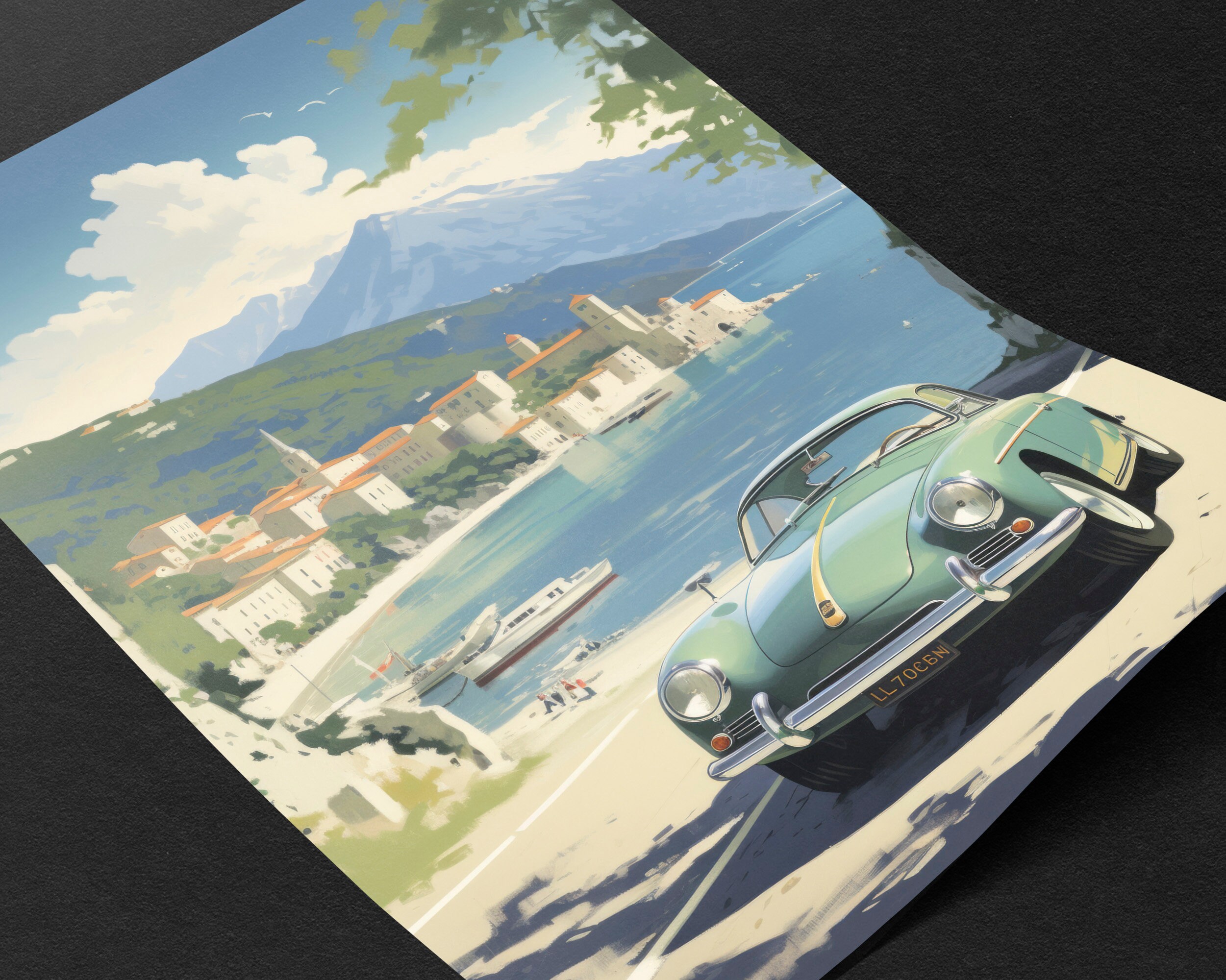 Printable Porsche 356 Poster Vintage Sports Car Artwork Cool Automotive ...