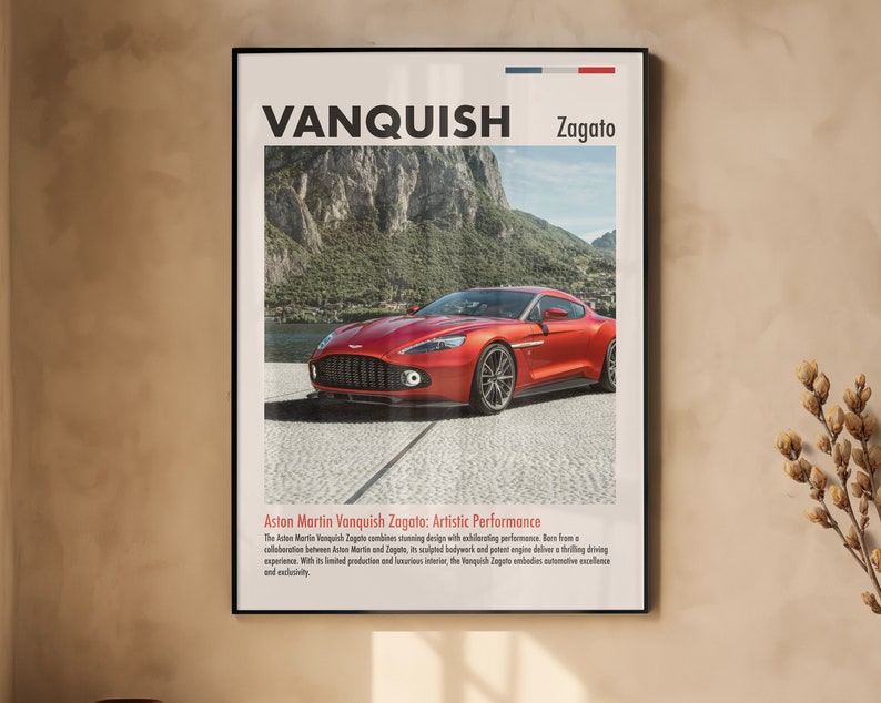 Aston Martin Vanquish Poster Cool Race Car Wall Art Fast Racing Cars ...