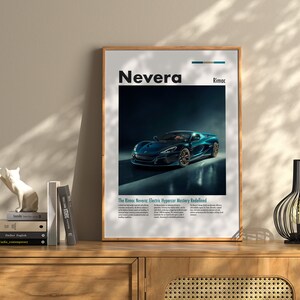 Rimac Nevera Poster Hyper Cars Wall Art Modern Automotive Wall Decoration Electric Futuristic ...