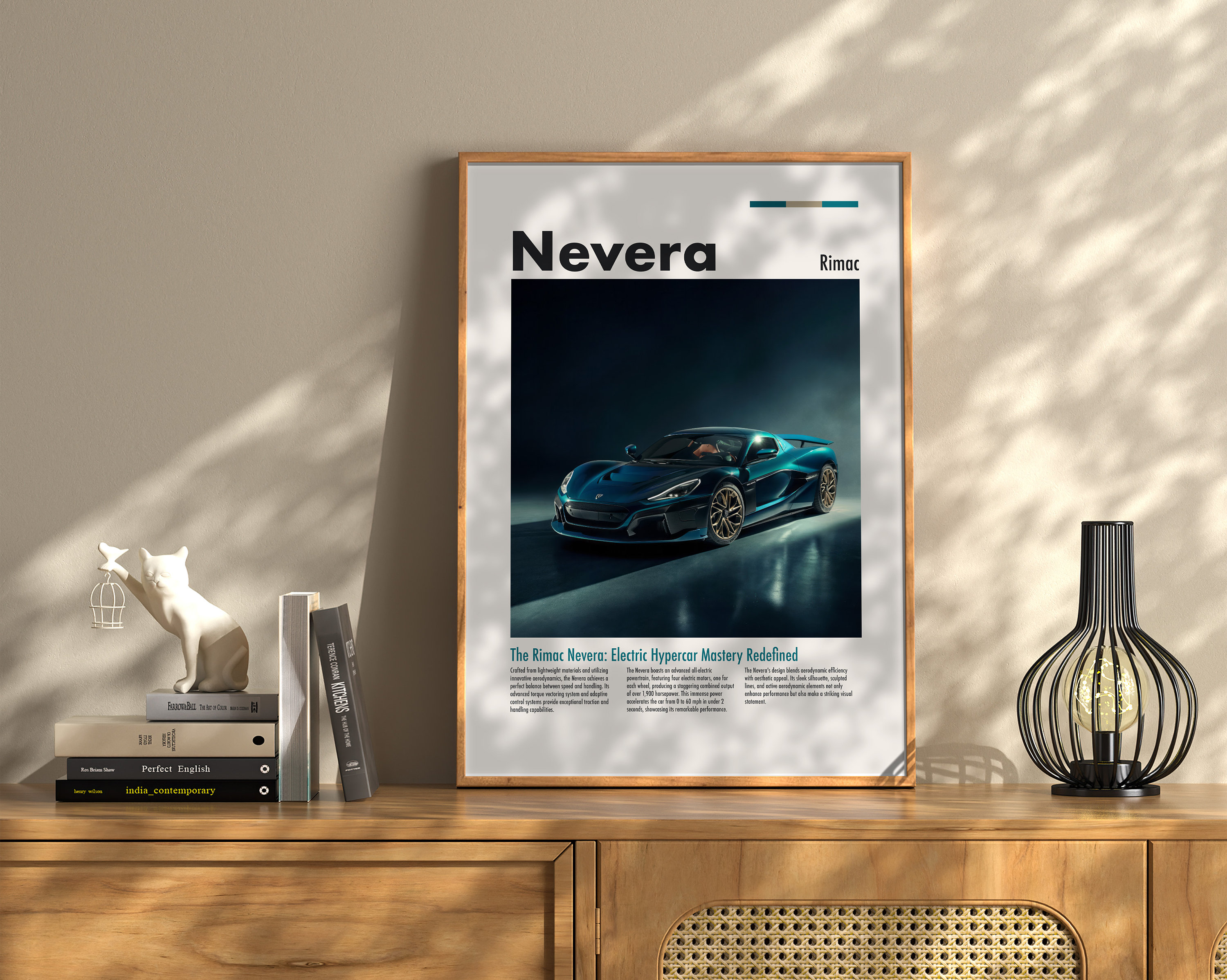 Rimac Nevera Poster Hyper Cars Wall Art Modern Automotive Wall ...