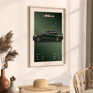 BMW M5 CS Poster Stationwagon Posters Downloadable Bimmer Print ...