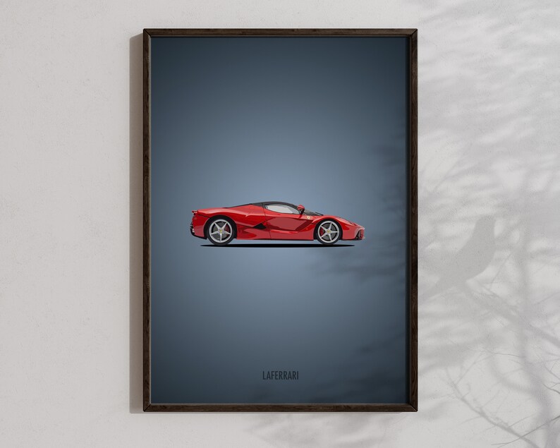 Ferrari Laferrari Wall Art, Printable Ferrari Poster, Downloadable ...