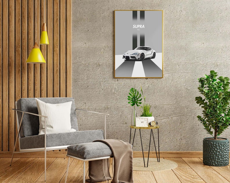 Toyota Supra Poster, Toyota Supra Mk5 Print, Toyota Artwork, Sports Car ...