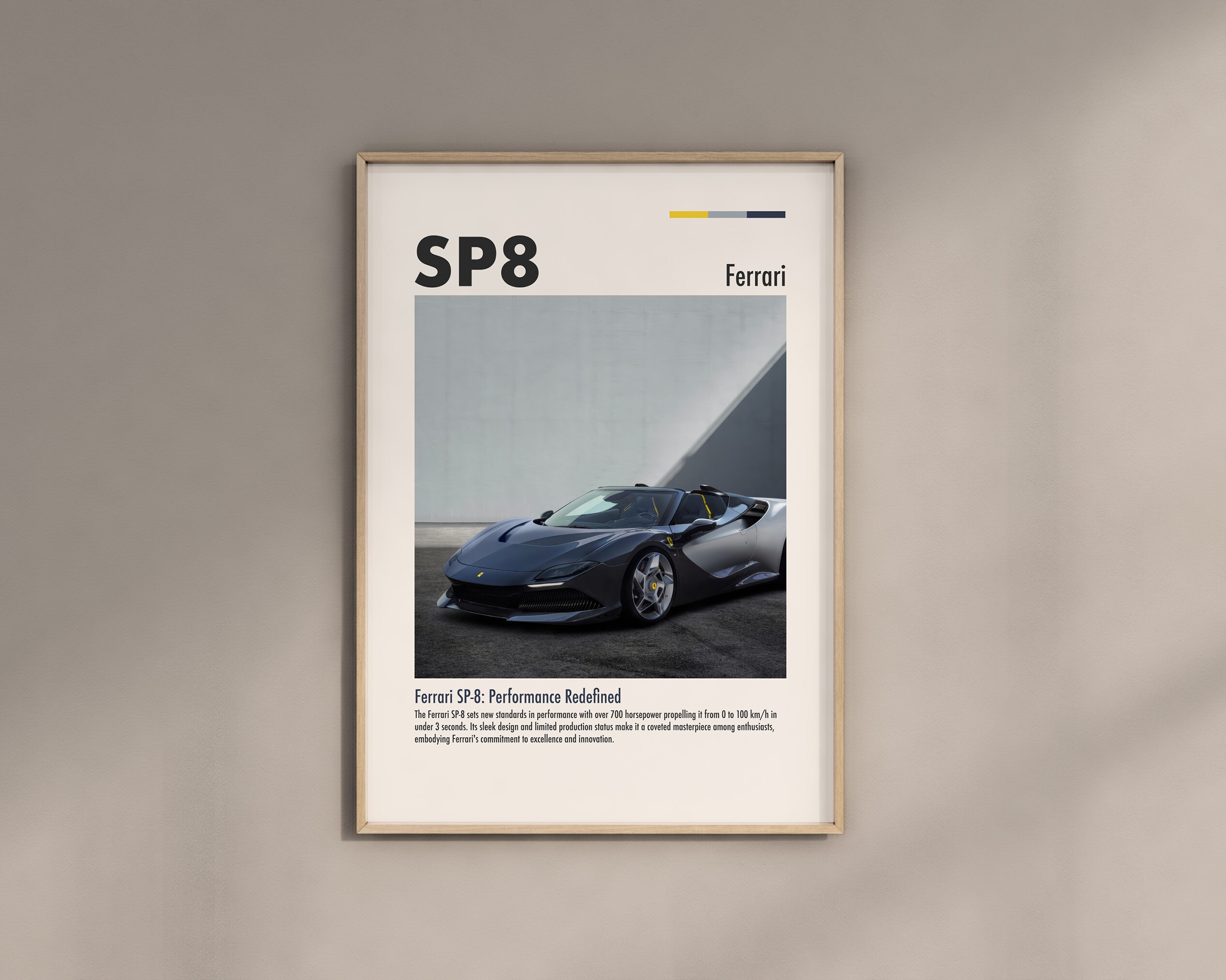 Ferrari SP8 Poster Hypercar Wall Art Automotive Home Decoration ...