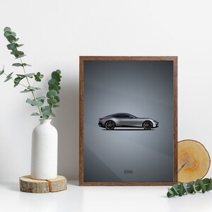 Ferrari Roma Wall Art, Printable Ferrari Poster, Downloadable Super Car ...