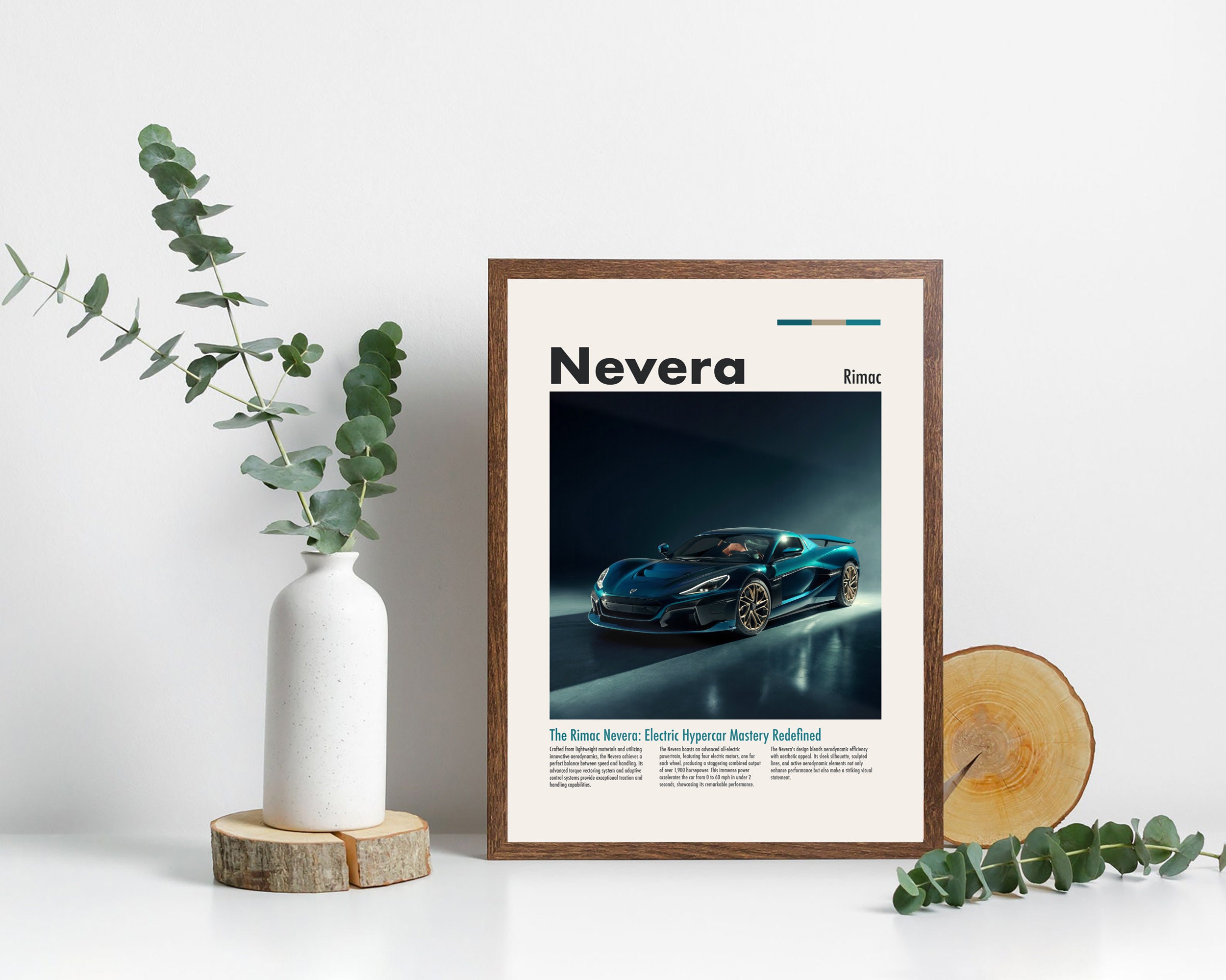 Rimac Nevera Poster Hyper Cars Wall Art Modern Automotive Wall Decoration Electric Futuristic ...
