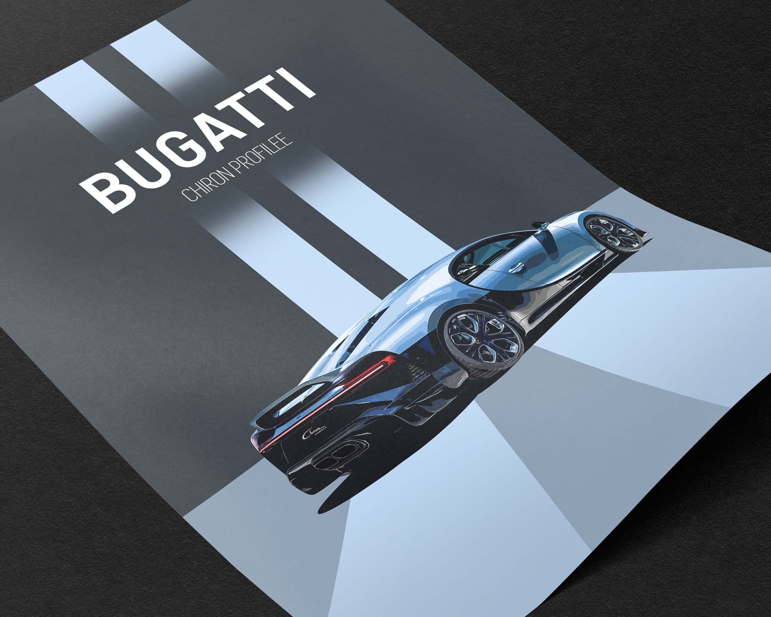 Bugatti Chiron Profilee Poster, Printable Bugatti Wall Art, Hyper Car ...