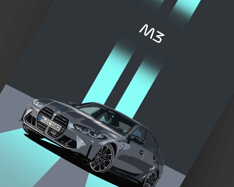 Printable BMW G80 M3 Wall Art, BMW M3 Gran Coupe Poster, BMW Lover ...