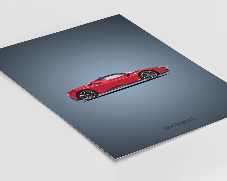 Ferrari SF90 Stradale Wall Art, Printable Ferrari Poster, Downloadable ...
