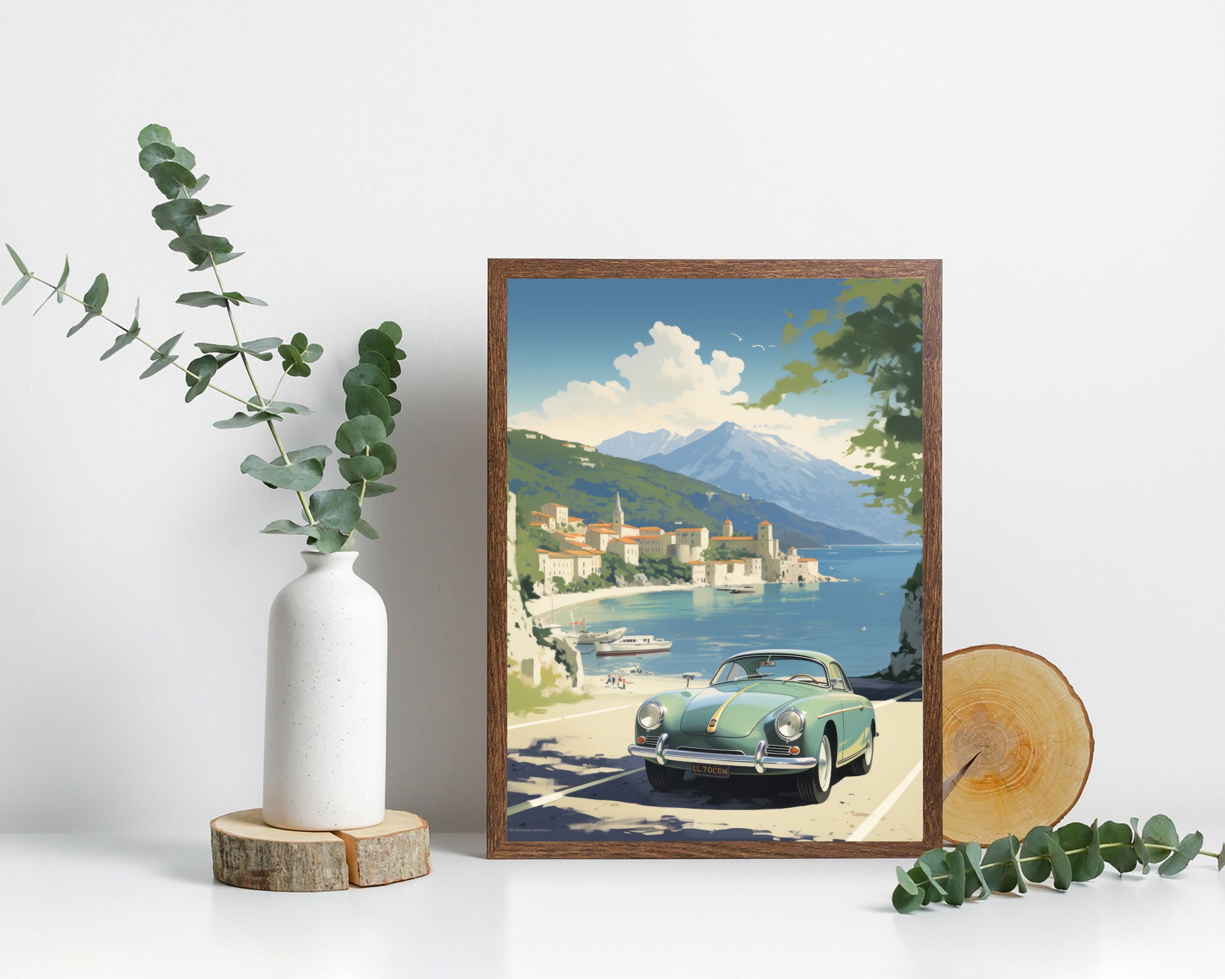 Printable Porsche 356 Poster Vintage Sports Car Artwork Cool Automotive ...
