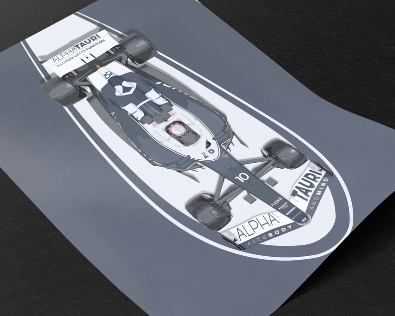 Printable Alpha Tauri Car Wall Art, Yuki Tsunoda F1 Car Decor, Formula ...