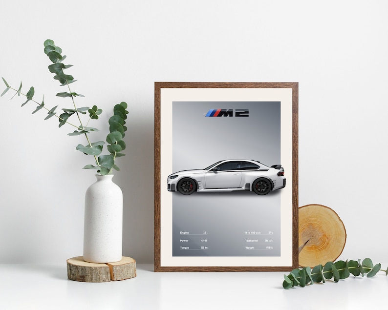 BMW M2 Competition Poster Downloadable Bimmer Print Aesthetic M ...
