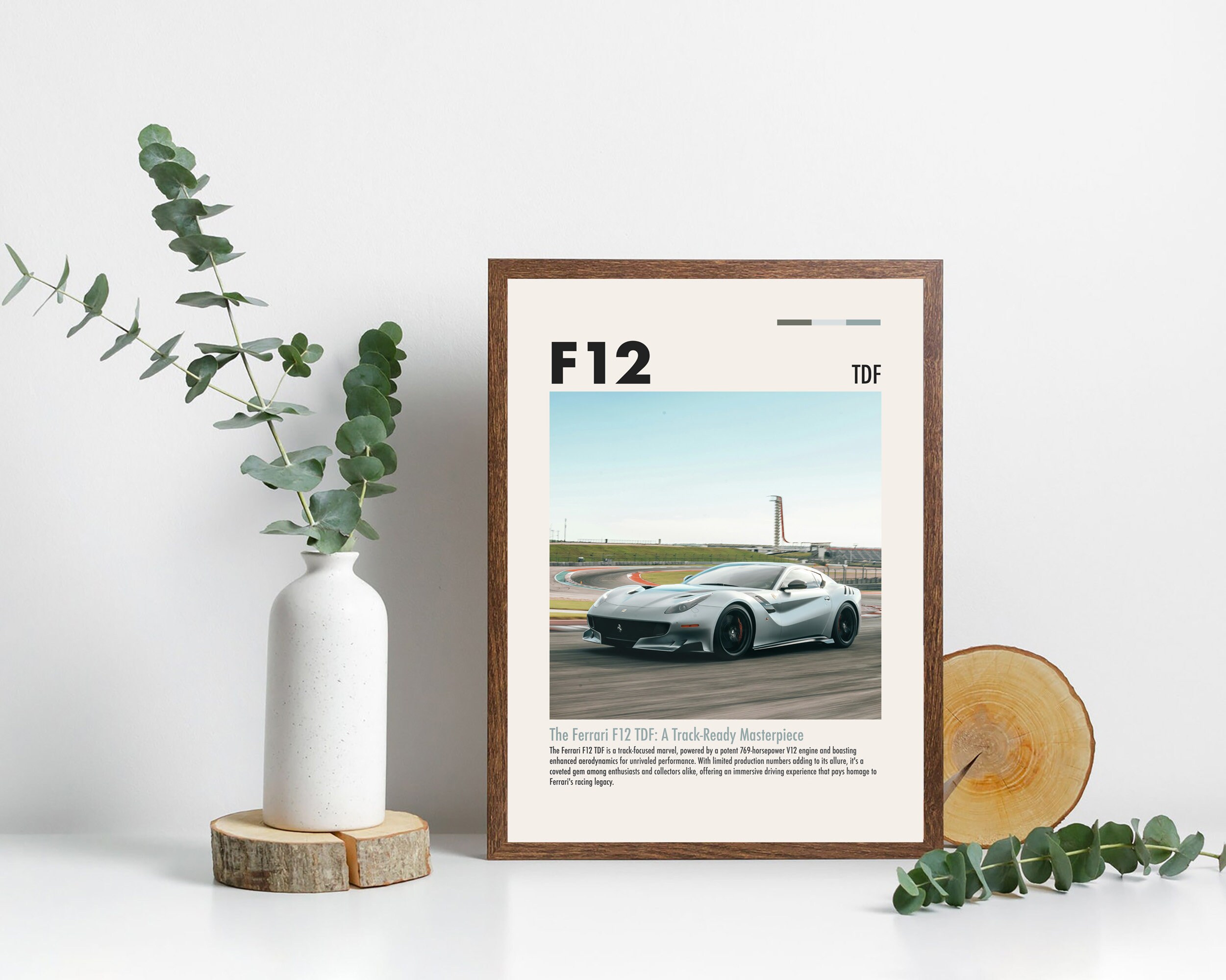 Ferrari F12 TDF Poster Hyper Car Wall Art Cool Automotive Print ...