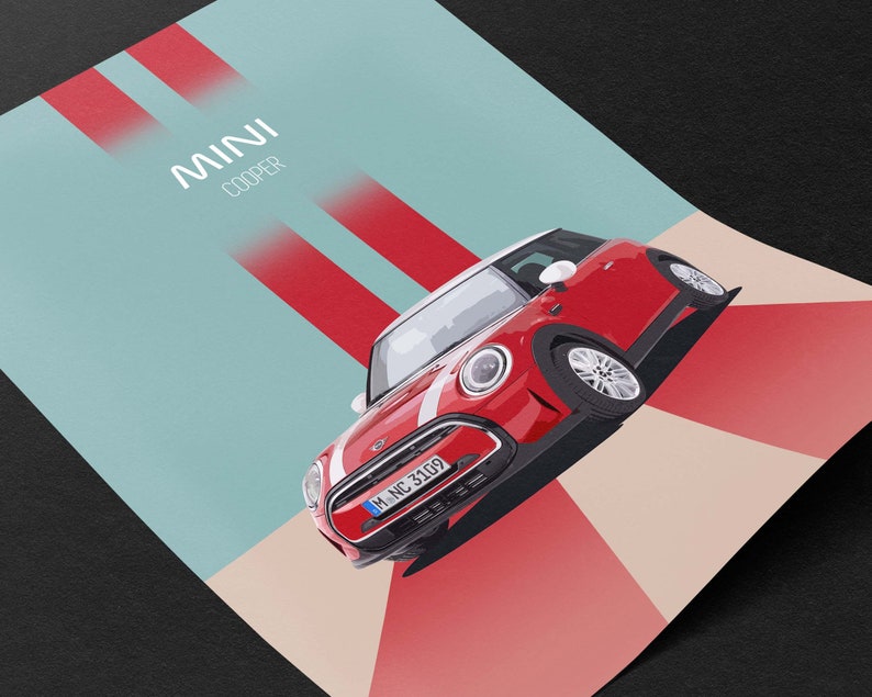 Printable Mini Cooper Wall Art, Mini Car Print, Mini Poster, Automotive ...