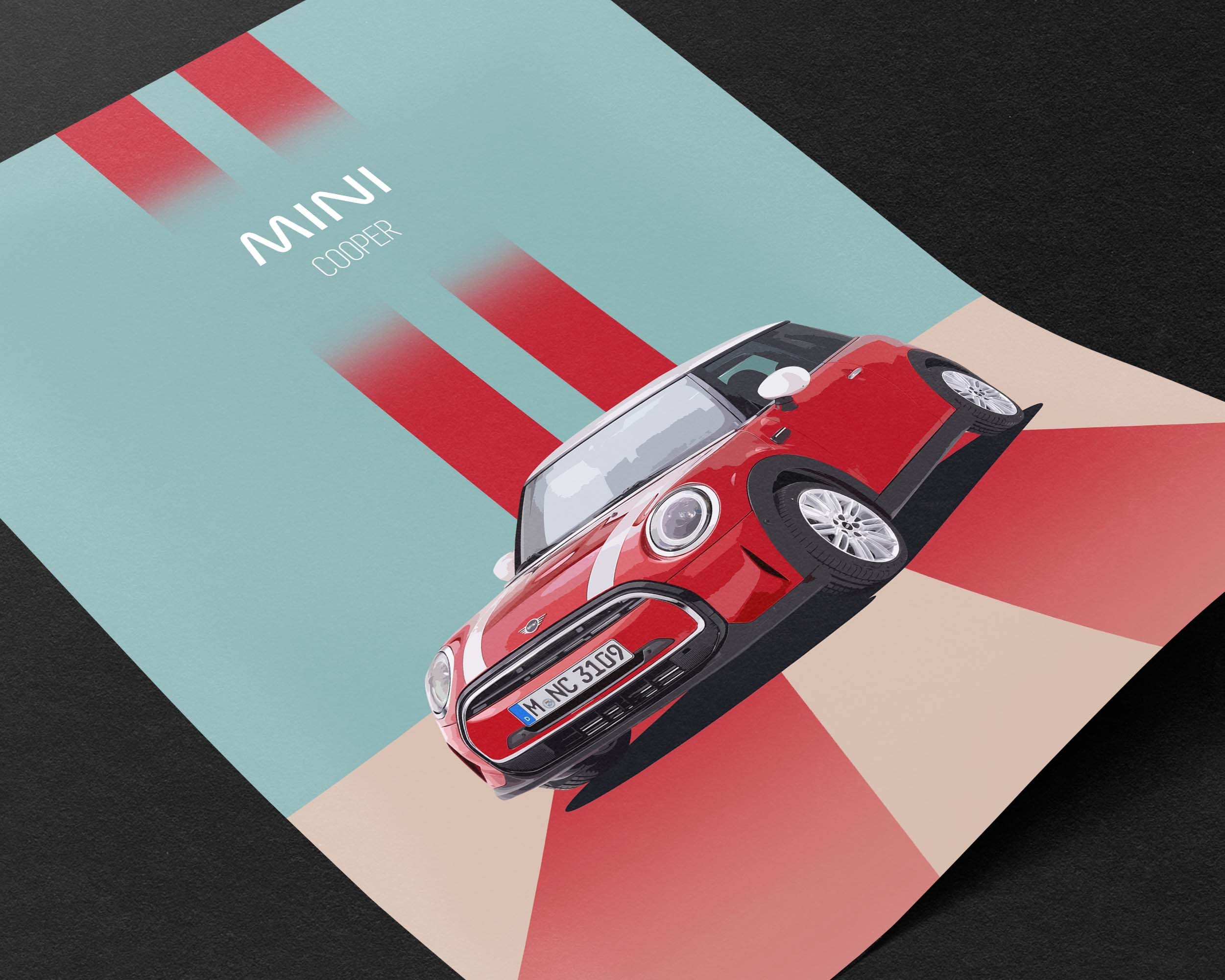 Printable Mini Cooper Wall Art, Mini Car Print, Mini Poster, Automotive ...