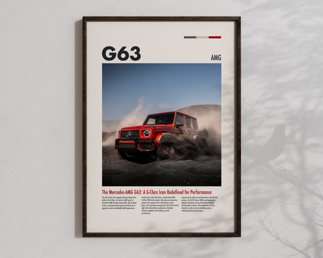 Mercedes G63 AMG Poster Cool Mercedes Artwork Decorative Automotive ...