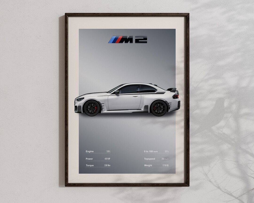BMW M2 Competition Poster Downloadable Bimmer Print Aesthetic M ...