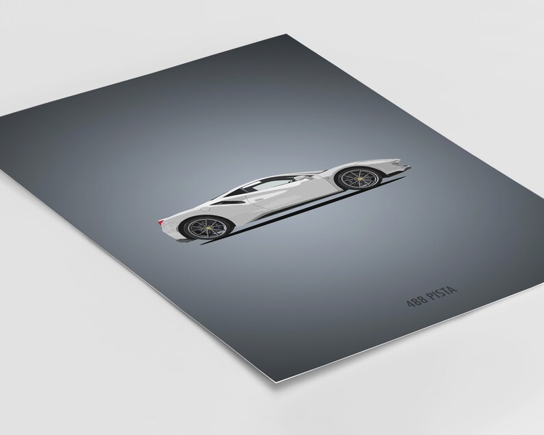 Ferrari 488 Pista Wall Art, Printable Ferrari Poster, Downloadable ...