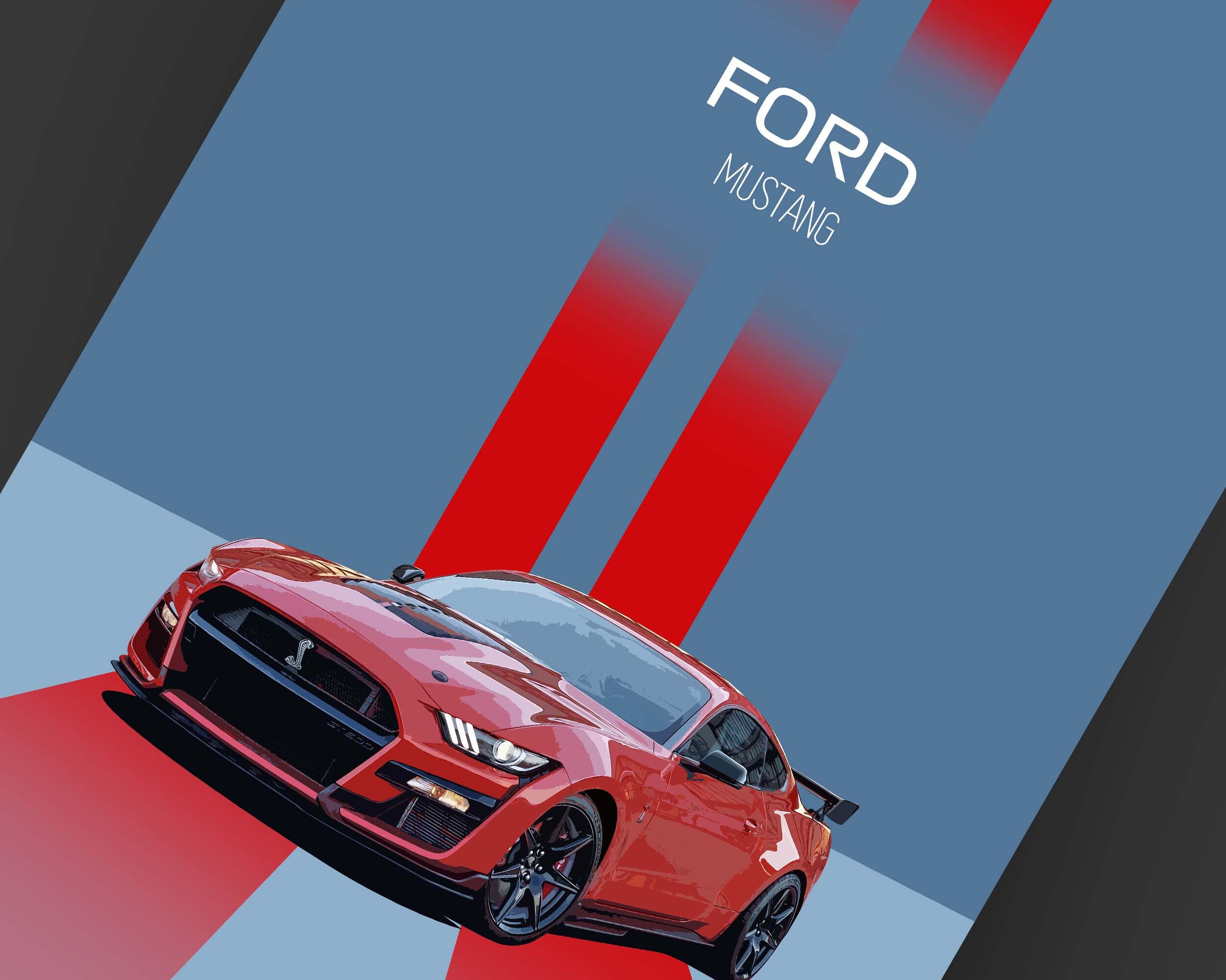 Printable Ford Mustang Wall Art, Ford Mustang Shelby Poster, Hyper Car ...