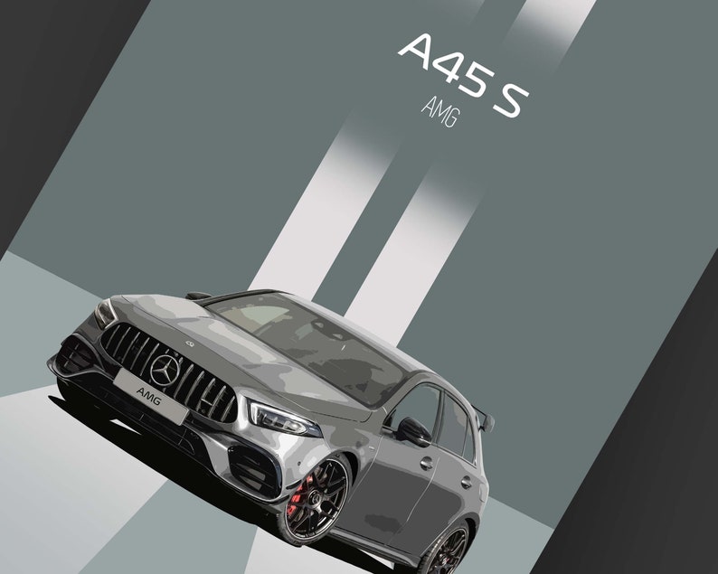 Downloadable Mercedes Benz A45s AMG Poster, Mercedes Wall Art, Sports ...