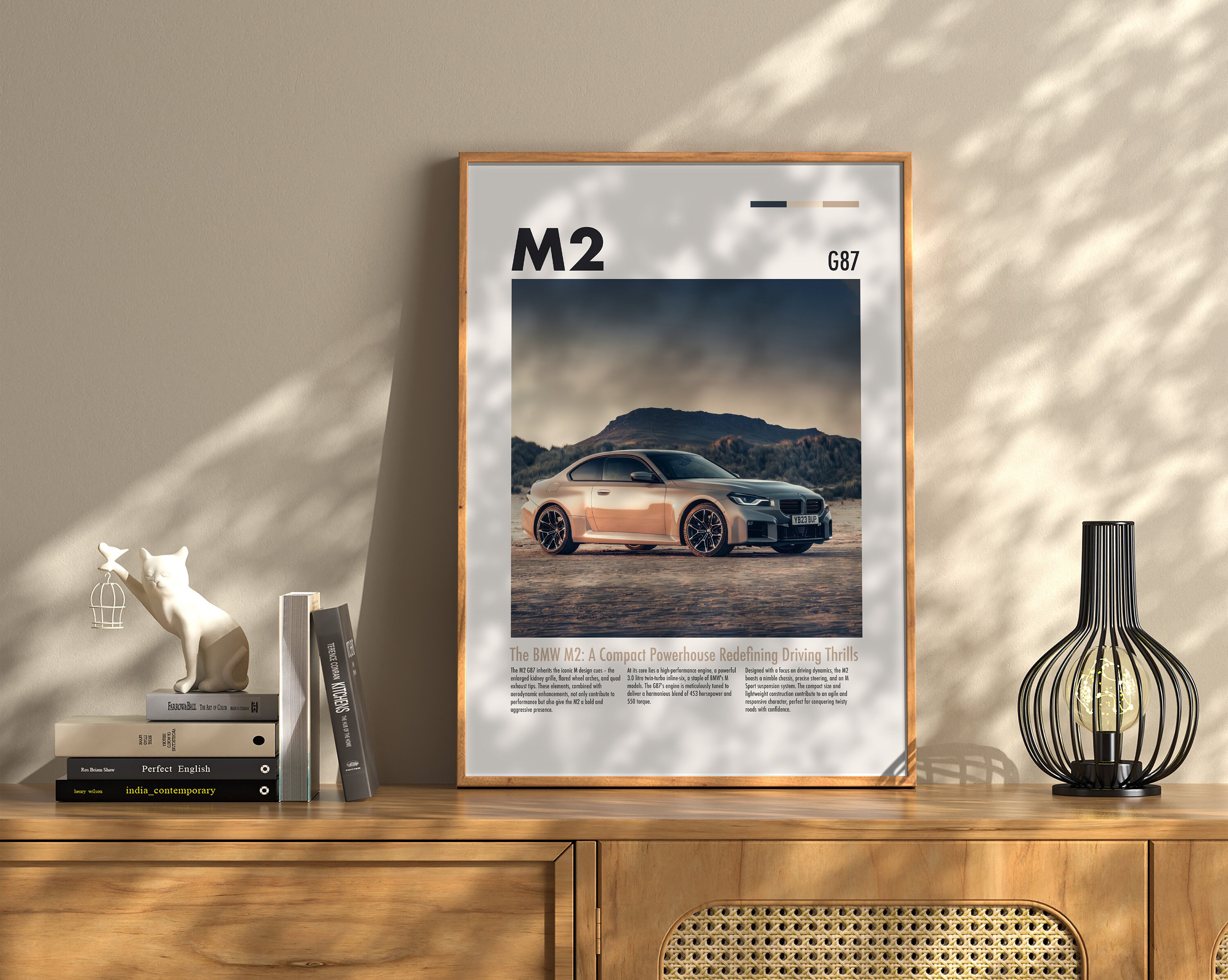 BMW M2 G87 Poster Automotive Home Wall Art Performance Cars Prints Cool BMW Gifts Decorative ...