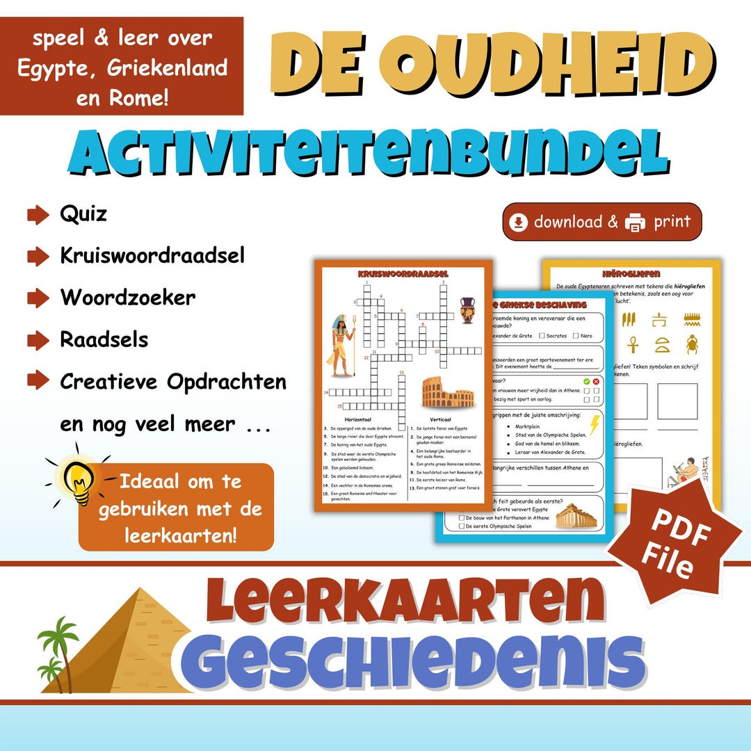 Activity Bundle Antiquity - History for Kids - Egypt, Greeks, Romans ...