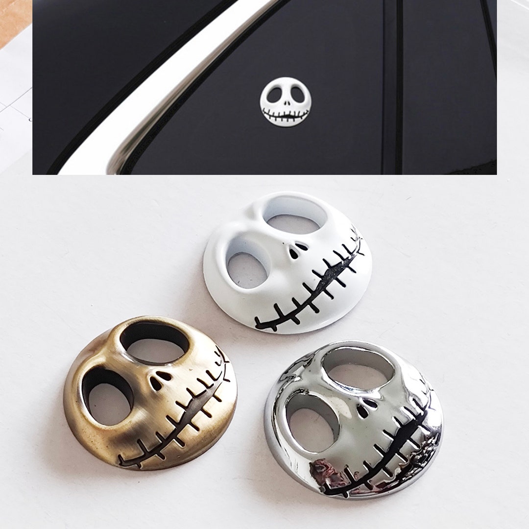 3D Jack Skellington Skull Pumpkin Halloween Face Car Emblem - Etsy