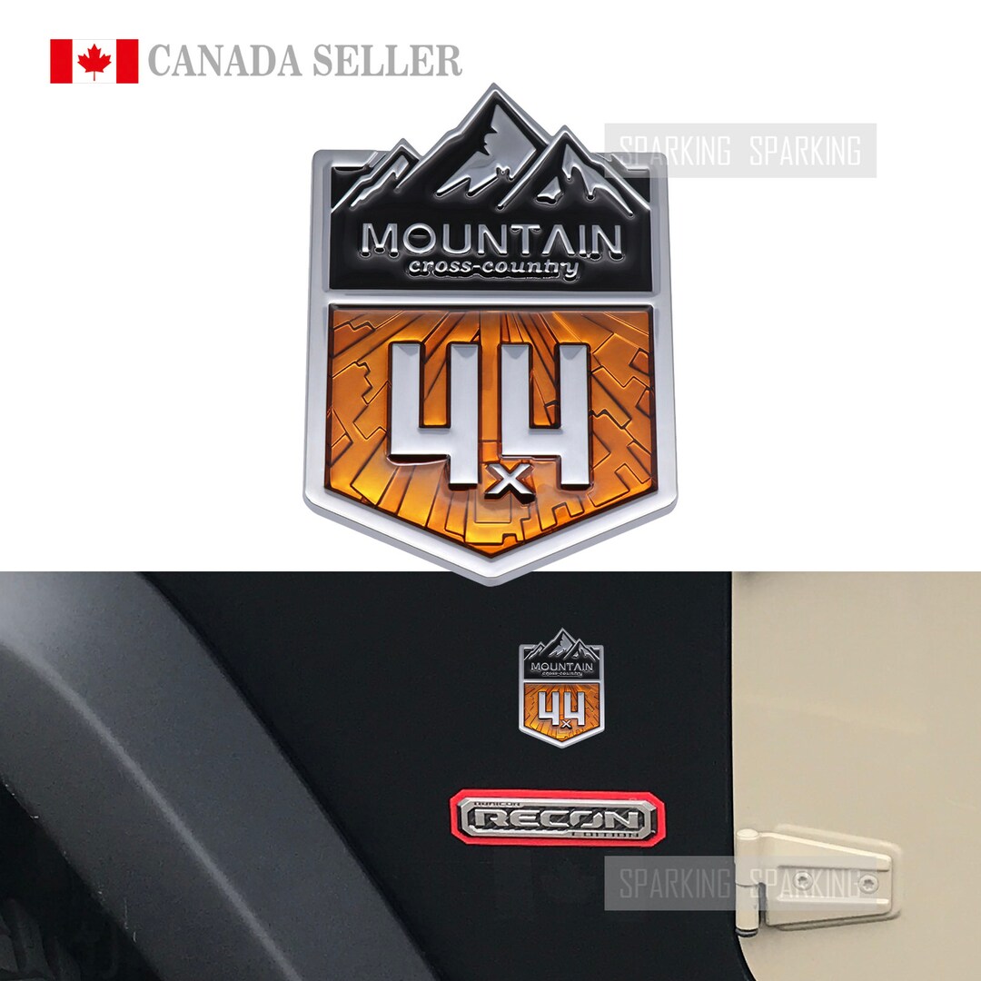Cool Metal 4X4 Mountain off Road Emblem Badge for Wrangler - Etsy