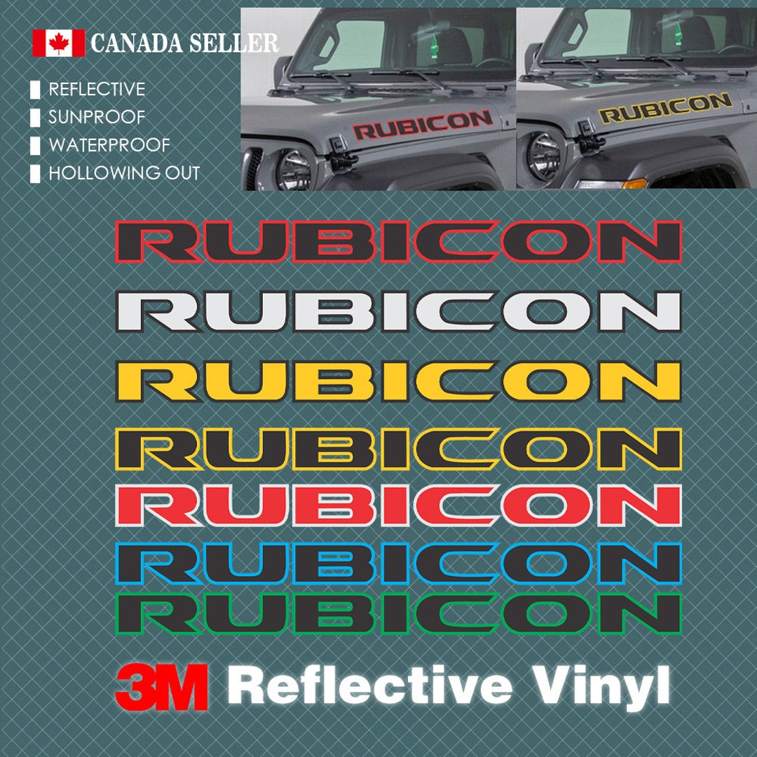 3M Reflective Rubicon Decal Stickers Car Auto Rear Side Fender ...