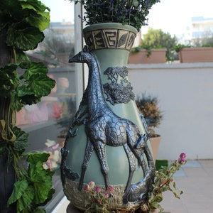 Giraffe Vase,homedecor,16 Inc Vase,handmade - Etsy