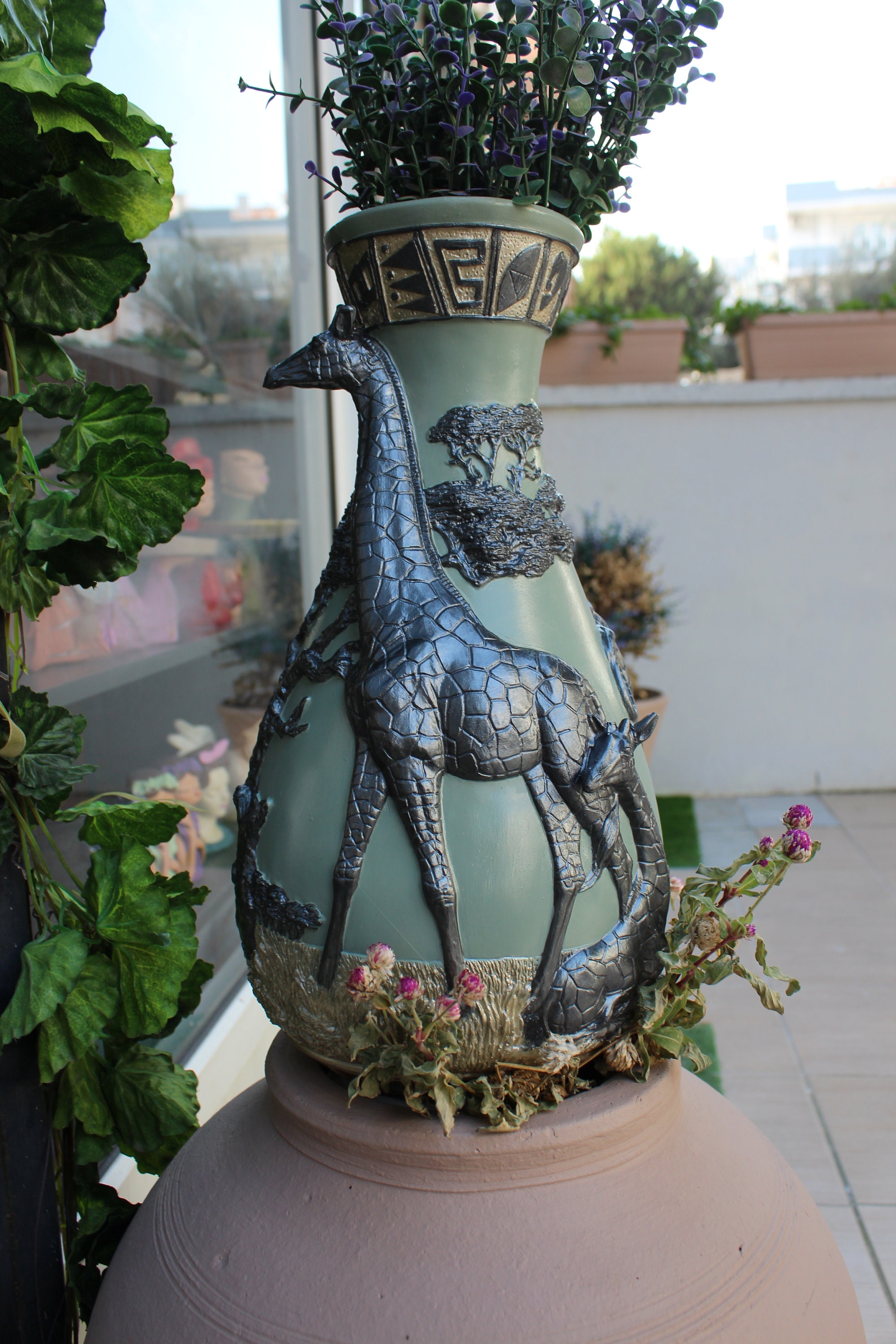 Giraffe Vase,homedecor,16 Inc Vase,handmade - Etsy
