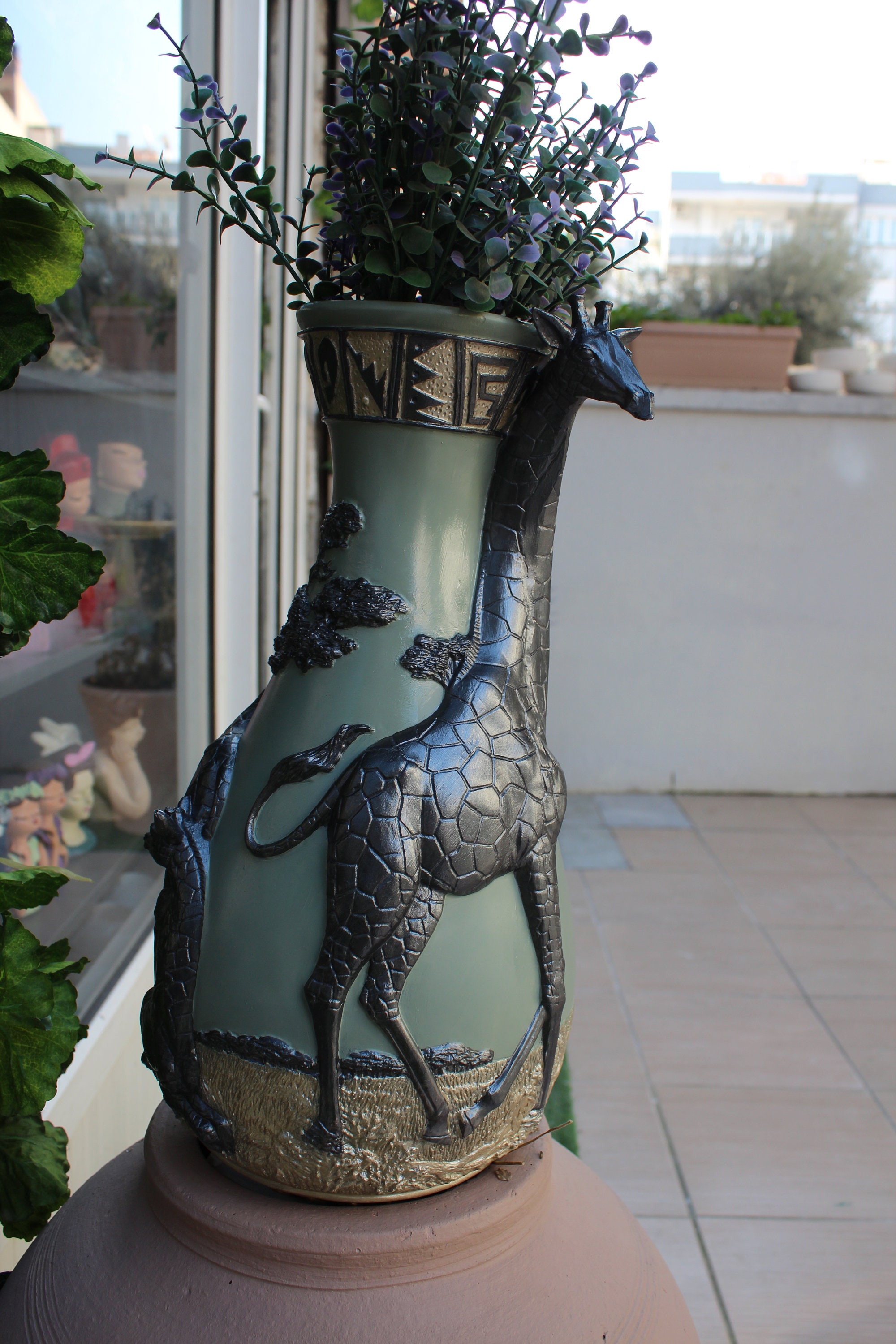 Giraffe Vase,homedecor,16 Inc Vase,handmade - Etsy