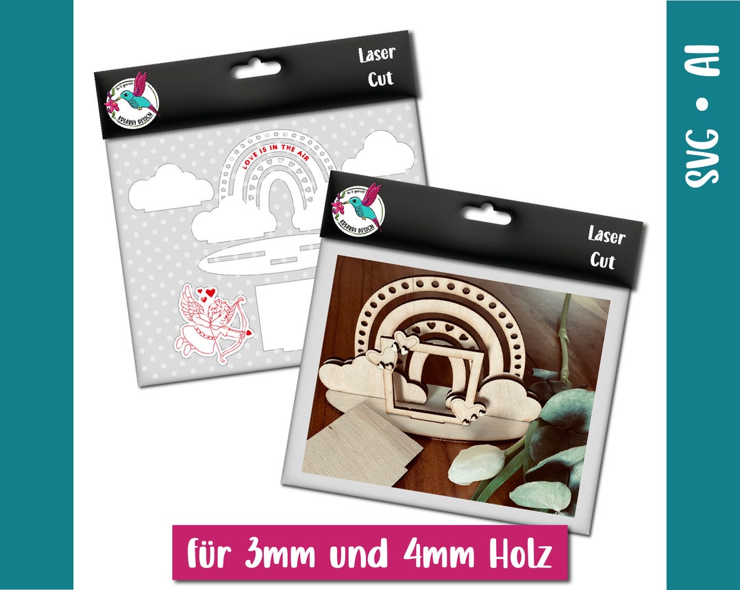 Amor Nico Valentine's Day Gift With Photo Frame Svg Ai Lasercut for ...