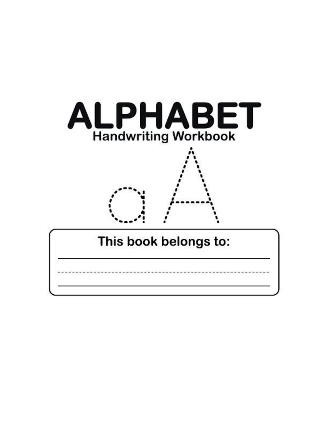 Alphabet Handwriting Workbook - Etsy