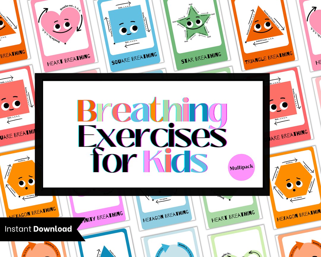 Breathing Exercises for Kids, Mindfulness for Kids, Colorful Breathing ...