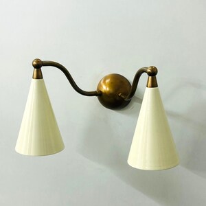 Inspired Design Double Sconce Mid Century Modern Brass Wall Lamp - Etsy